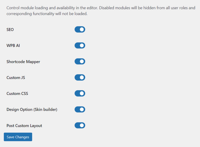 Module Manager - WPBakery Page Builder Knowledge Base